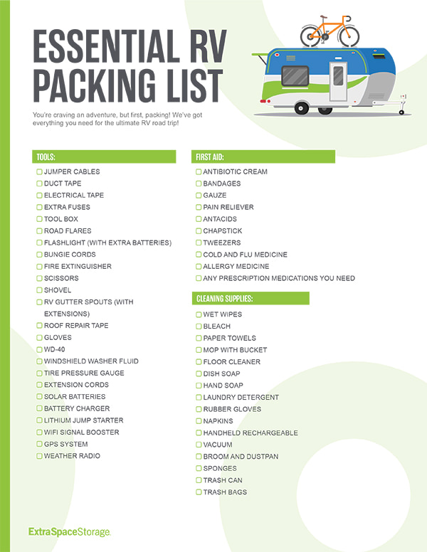 Camper Checklist For Your RV FREE Camper Packing List 49 OFF