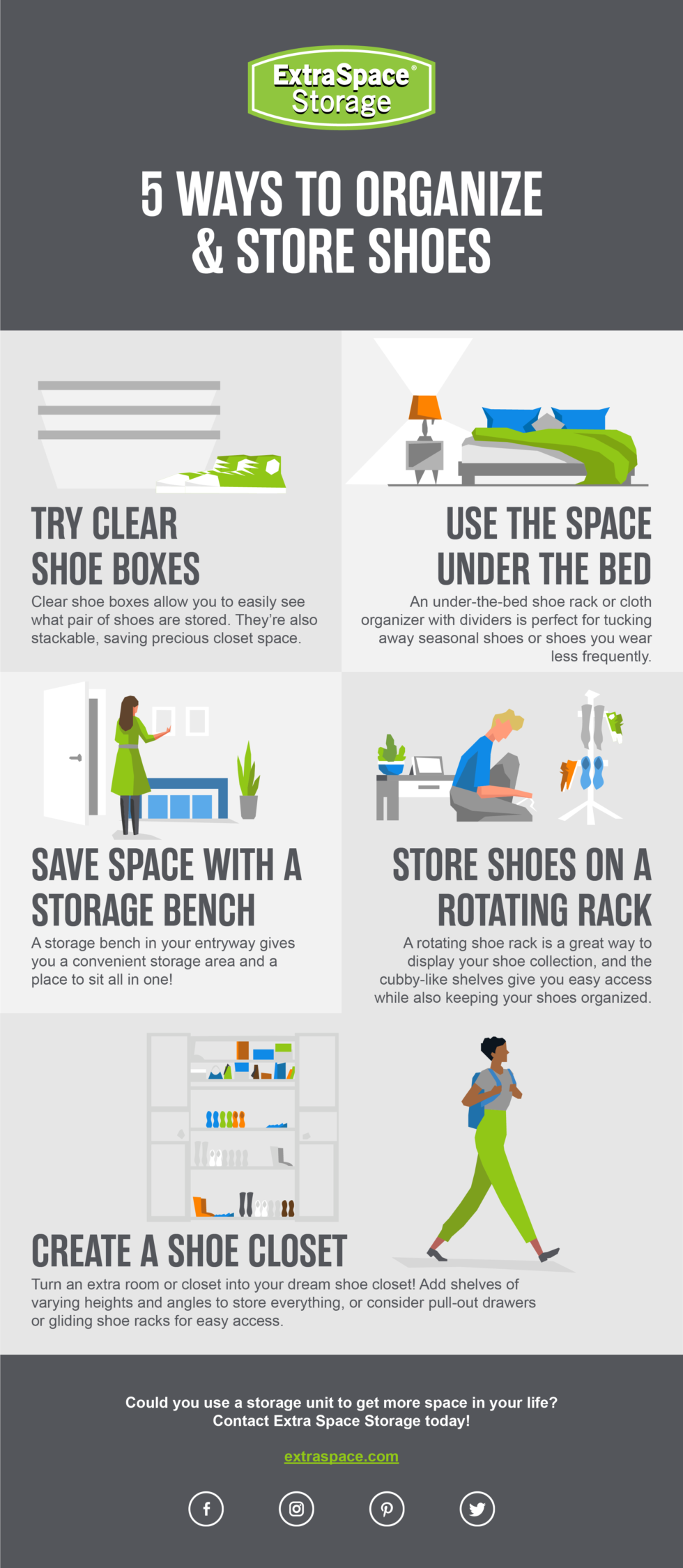 Infographic: 5 Ways to Organize & Store Shoes