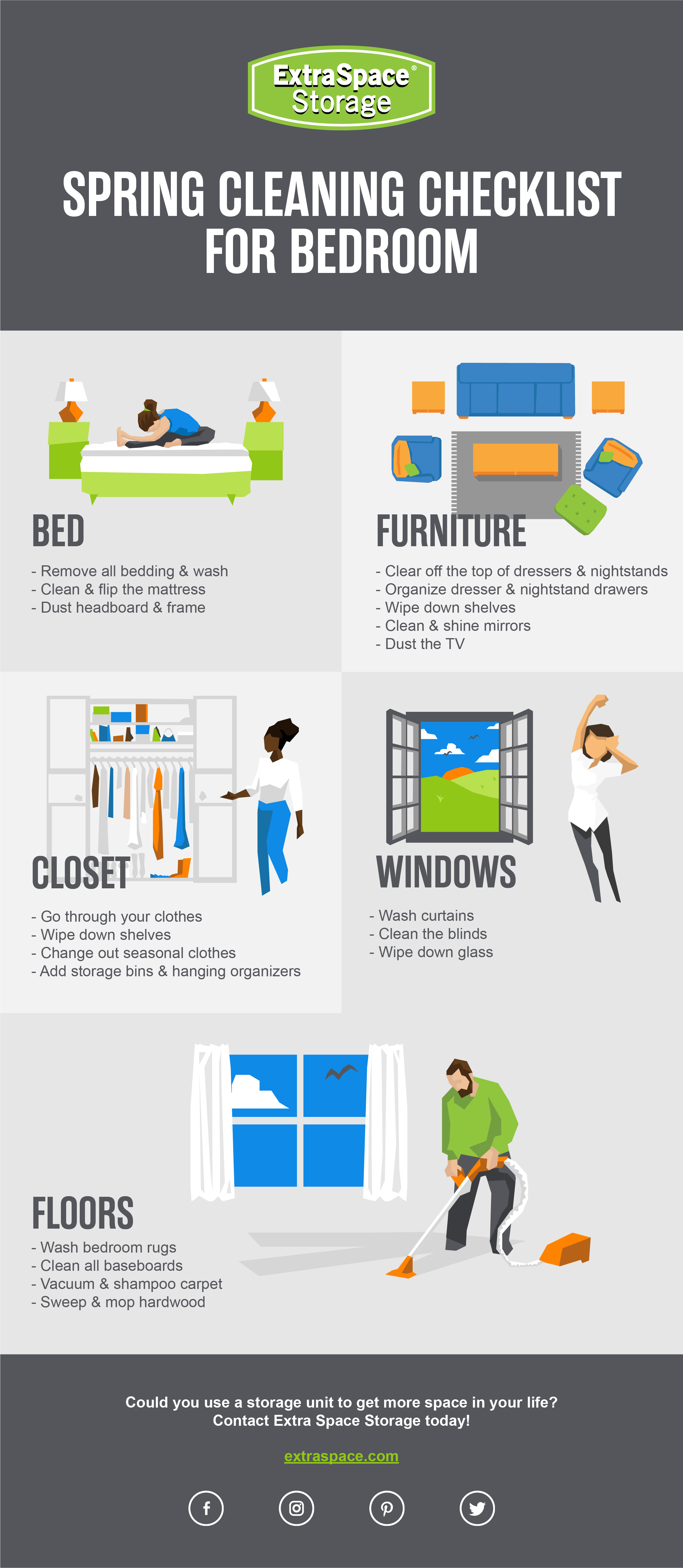 Infographic Spring Cleaning Checklist For Bedroom