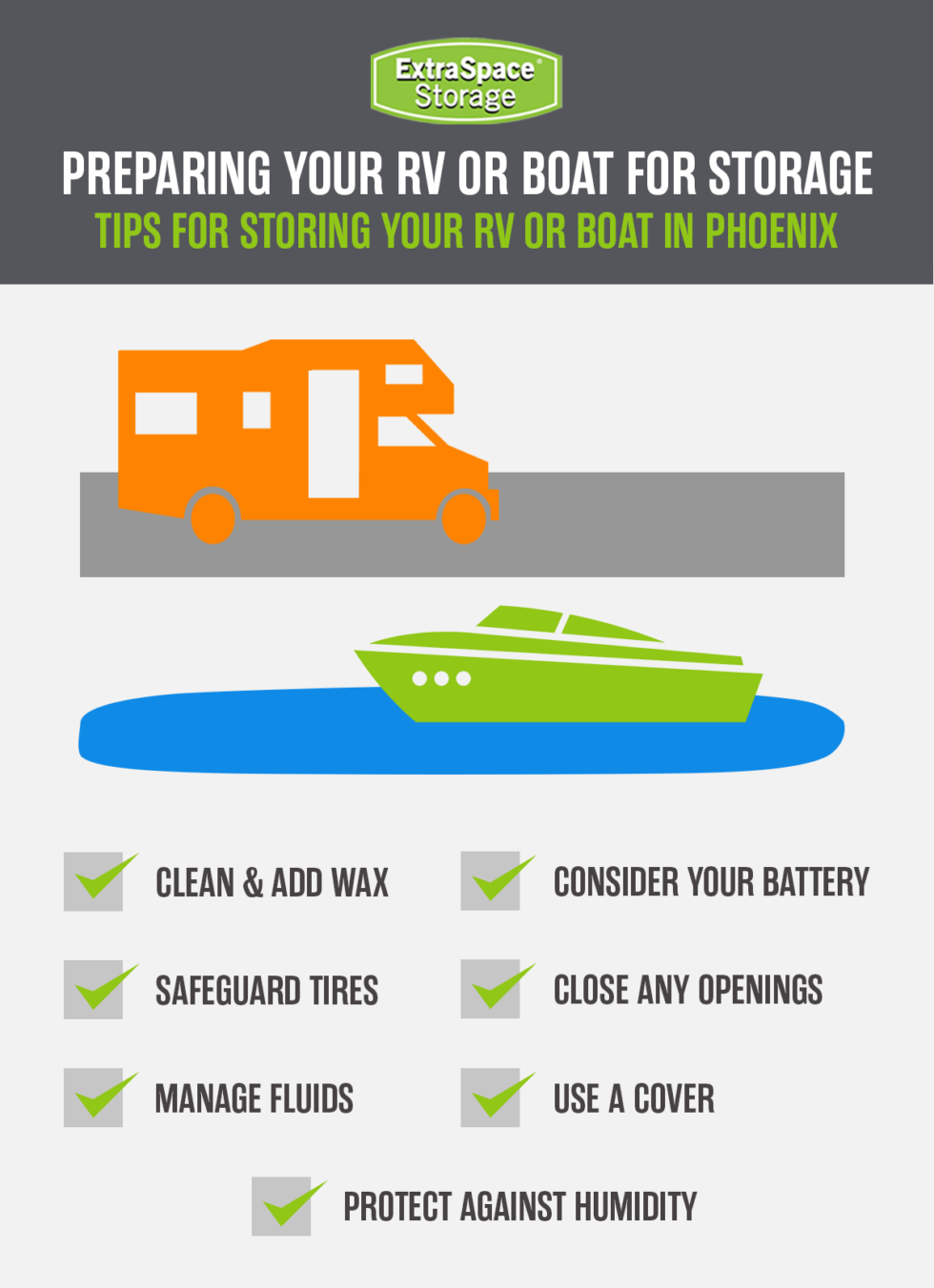 Guide to RV & Boat Storage in Phoenix: Cost, Types, & More