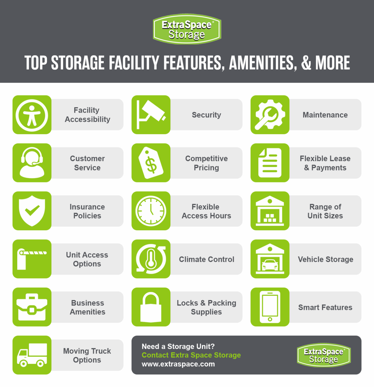 16 Top Self Storage Amenities, Features, & Other Attributes | Extra ...